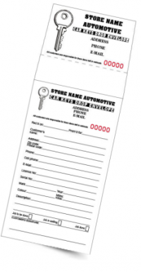 Personalized keys drop envelopes for automotive - Studio Publicity